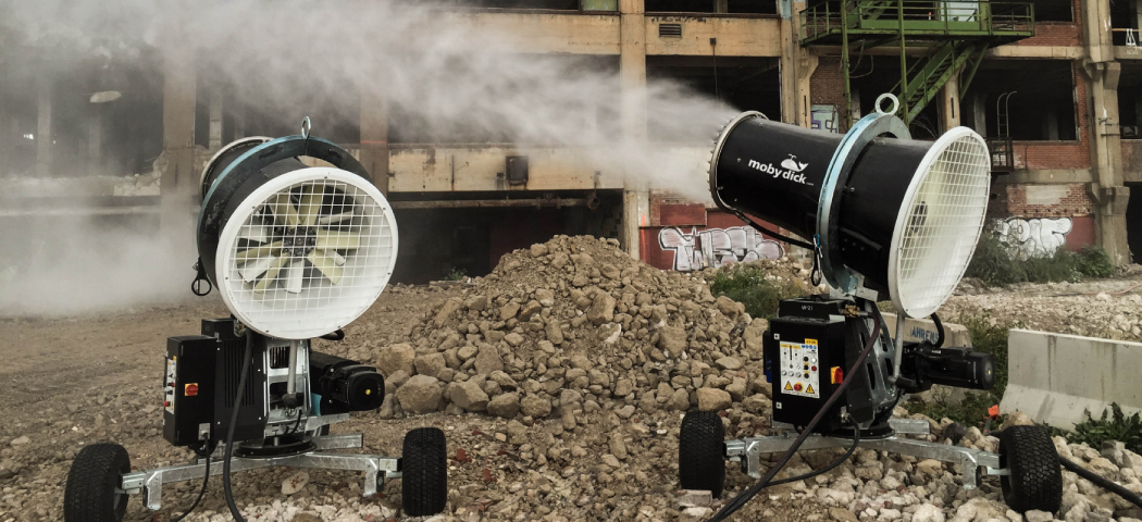 Dust binding construction site: Innovative solutions by MobyDick