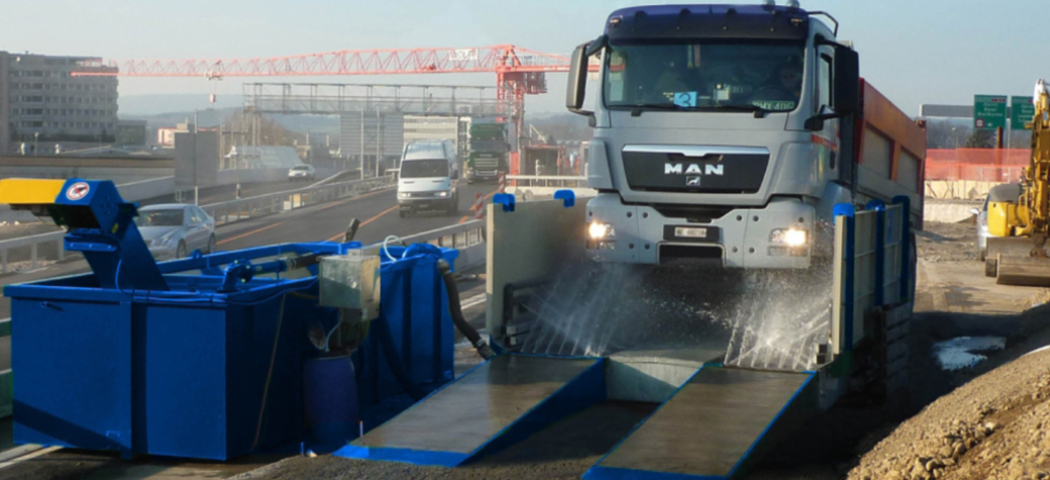 Truck wheel washing system: For clean wheels and chassis